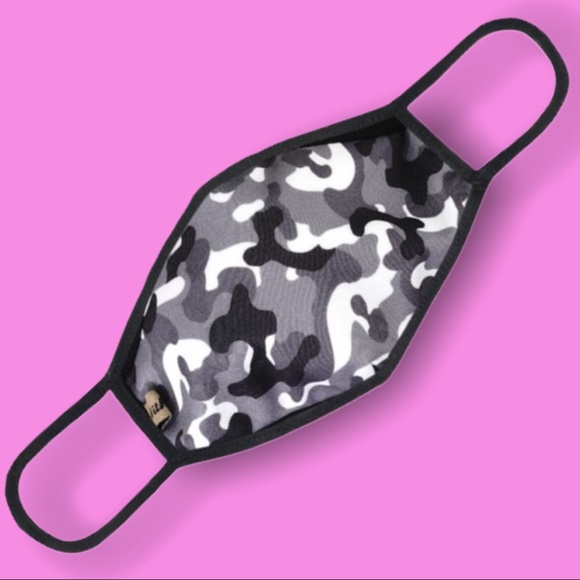 lovenushuz | Accessories | Made In Usa Fast Ship Grey Camo Print Face ...